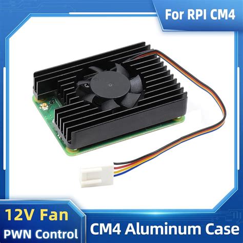 Raspberry Pi Cm4 鋁殼裝甲外殼帶 12v 3007 Pwn 控制冷卻風扇散熱器用於 Pi 計算模塊 蝦皮購物
