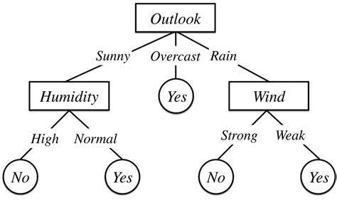 a graphical illustration of a decision tree classification starts from
