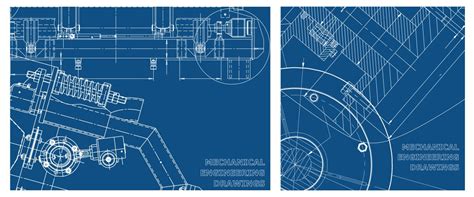 Engineering Set Cover Flyer Banner Background Vector Image