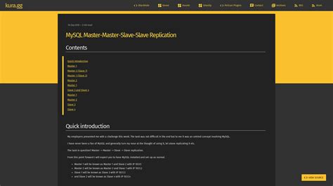 mysql master master slave slave replication