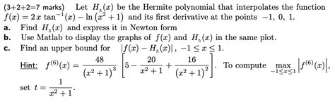 just part b let h5 x ﻿be the hermite polynomial
