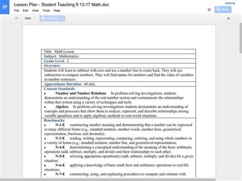 Number Line Math Lesson Plan For 2nd Grade Lesson Planet