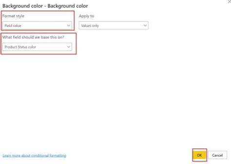 Power Bi Conditional Formatting Based On Text