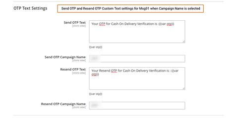 Otp Text Settings Magento 2 Cash On Delivery Verification Extension