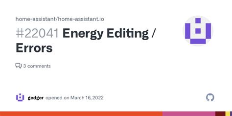 Energy Editing Errors · Issue 22041 · Home Assistanthome Assistant
