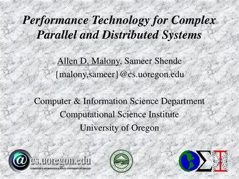 Ppt Performance Technology For Complex Parallel And Distributed Systems Powerpoint