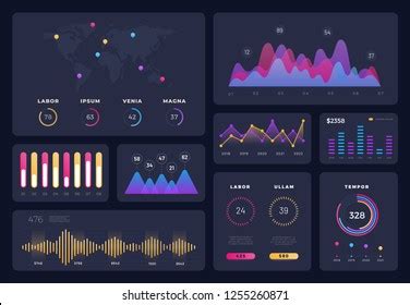 Modern Ui Graphic Data Infographic Dashboard Stock Vector Royalty Free Shutterstock