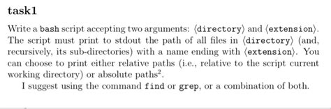 Solved Task1 Write A Bash Script Accepting Two Arguments