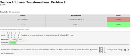 Solved Section Linear Transformations Problem Chegg