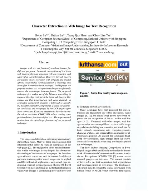 Pdf Character Extraction In Web Image For Text Recognition