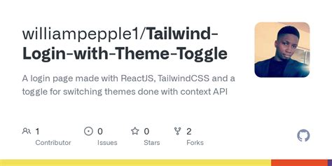 github williampepple1 tailwind login with theme toggle a login page