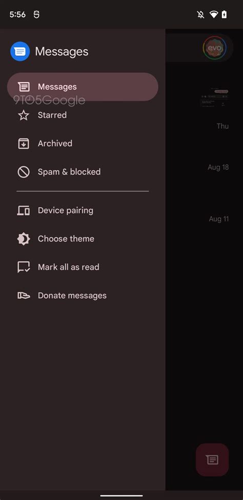 Google Messages May Get An Old Babe Navigation Drawer