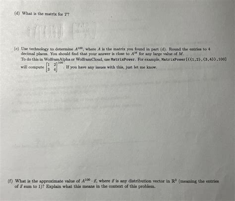 Solved 6 Transition Matrices Like The Ones In The Page Rank Chegg