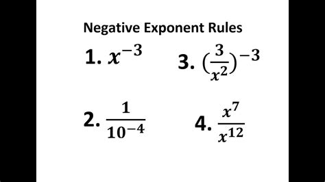 How To Do Exponents With Negatives