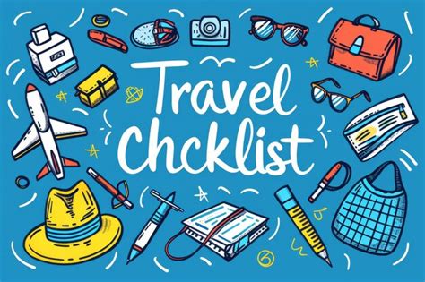 Travel Check List Templae Horizontal Banner With Copy Space Packing Planning Concept Flat Vector