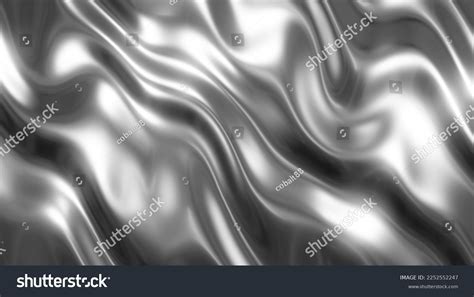Silver Chrome Metal Texture Waves Liquid Stock Illustration 2252552247 Shutterstock