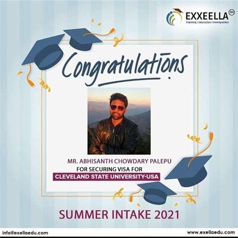 Tejasree Exella On Linkedin Congratulations Abroadeducation