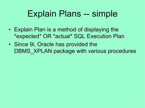 Oracle Diagnostics Explain Plans Simple Pdf