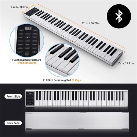 สินค้าขายดีmidi Keyboard Blutooth เปียโนอัจฉริยะ 61 คีย์ รุ่นใหม่2021 คีย์บอร์ดไฟฟ้า เปียโนอิ