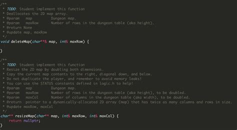 Solved Map Todo Student Implement This Function Deallocates