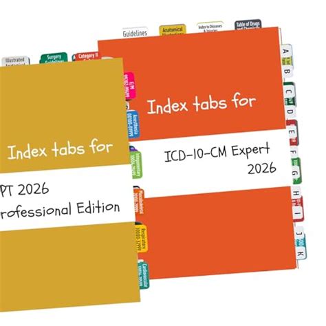 Index Tabs Bundle For Cpt 2026 And Icd 10 Cm 2026 Expert Import It All