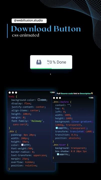 Descarga De Botón Animado Con Css 🔥🔥🔥🔥 Youtube