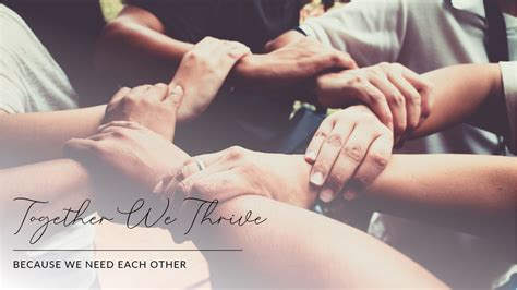 We Need Each Other