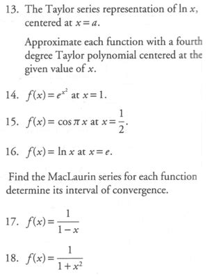 PRACTICE CHAPTER NINE Infinite Series