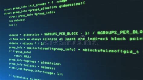 Programming Code Running Down A Computer Screen Terminal 3d