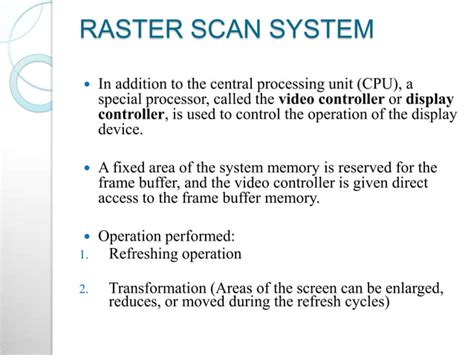 Random Scan Displays And Raster Scan Displays Pptx Graphics
