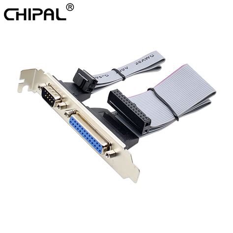 CHIPAL For PCI Slot Header Serial DB Pin With Parallel DB Pin Cable Cm With Bracket For