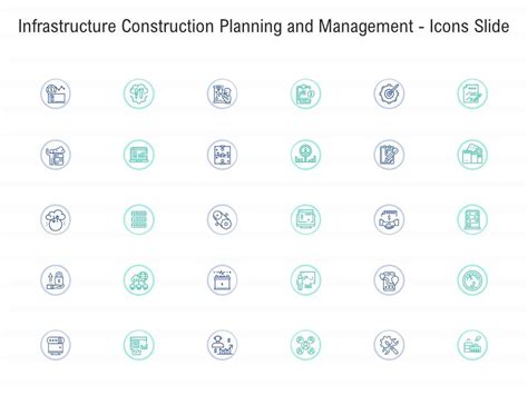 Infrastructure Construction Planning And Management Icons Slide Ppt Guidelines Presentation