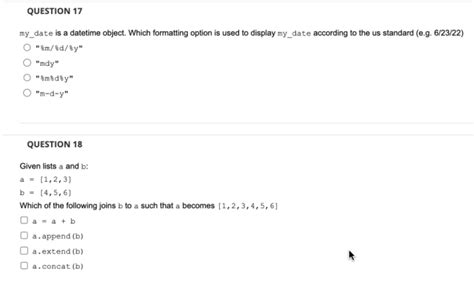 Solved My Date Is A Datetime Object Which Formatting Option Chegg Com