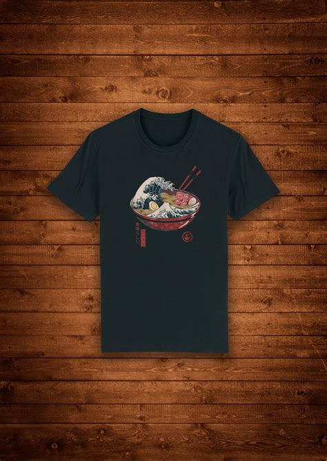 The Great Wave Japanese Ramen Miso Soup T Shirt Unique Design Street