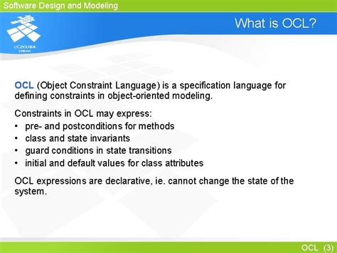 Software Design And Modeling Object Constraint Language Bartosz
