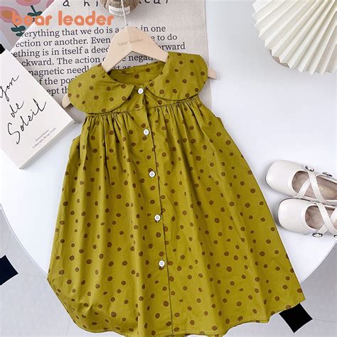 곰 리더 소녀 한국 패션 드레스 여성 아기 여름 옷 문단 공주 드레스 상큼하고 귀여운 꽃 Aliexpress