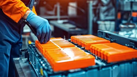 Worker Assembling Electric Vehicle Battery Modules Stock Video Video