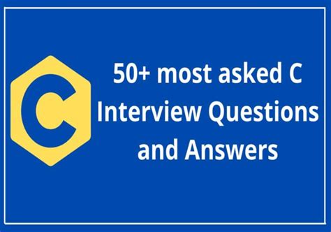 Top C Programming Interview Questions For Freshers And Pros Use My Notes