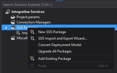 sql server - Can't create ssis package in Visual Studio - Stack Overflow