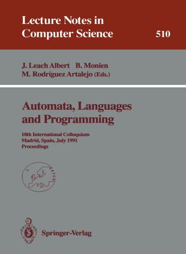 『automata Languages And Programming 18th International 読書メーター