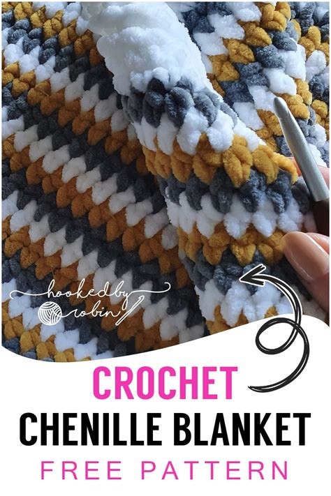 Easiest Crochet Chenille Blanket — Hooked By Robin