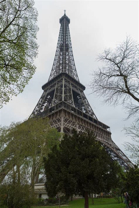 Eiffel Tower Leg Beams Portrait Stock Image Image Of Tourism