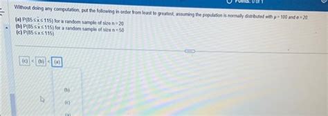 Solved Without Doing Any Computation Put The Following In