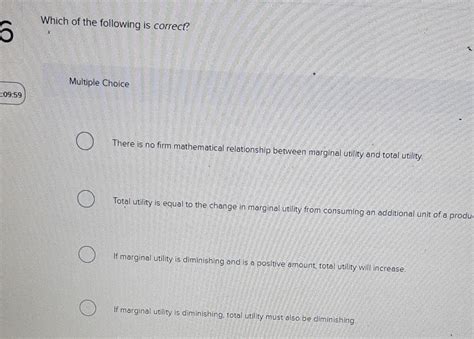 Solved Which Of The Following Is Correct Multiple Choice Chegg