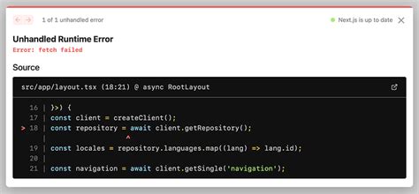 econnreset error in next js fetching developing with prismic