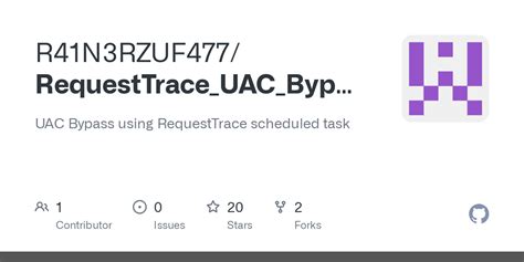 GitHub R N RZUF RequestTrace UAC Bypass UAC Bypass Using RequestTrace Scheduled Task
