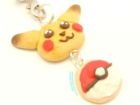 Polymer Clay Pikachu Cell Phone Strap Charm · A Clay Character Charm