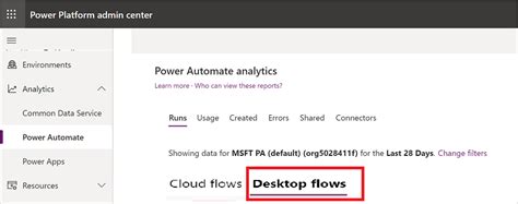 view analytics for power automate desktop flows power platform