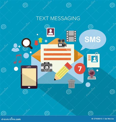 Text Messaging Stock Vector Illustration Of Attach Contact 37930015