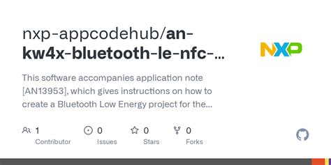 github nxp appcodehub an kw4x bluetooth le nfc integration this